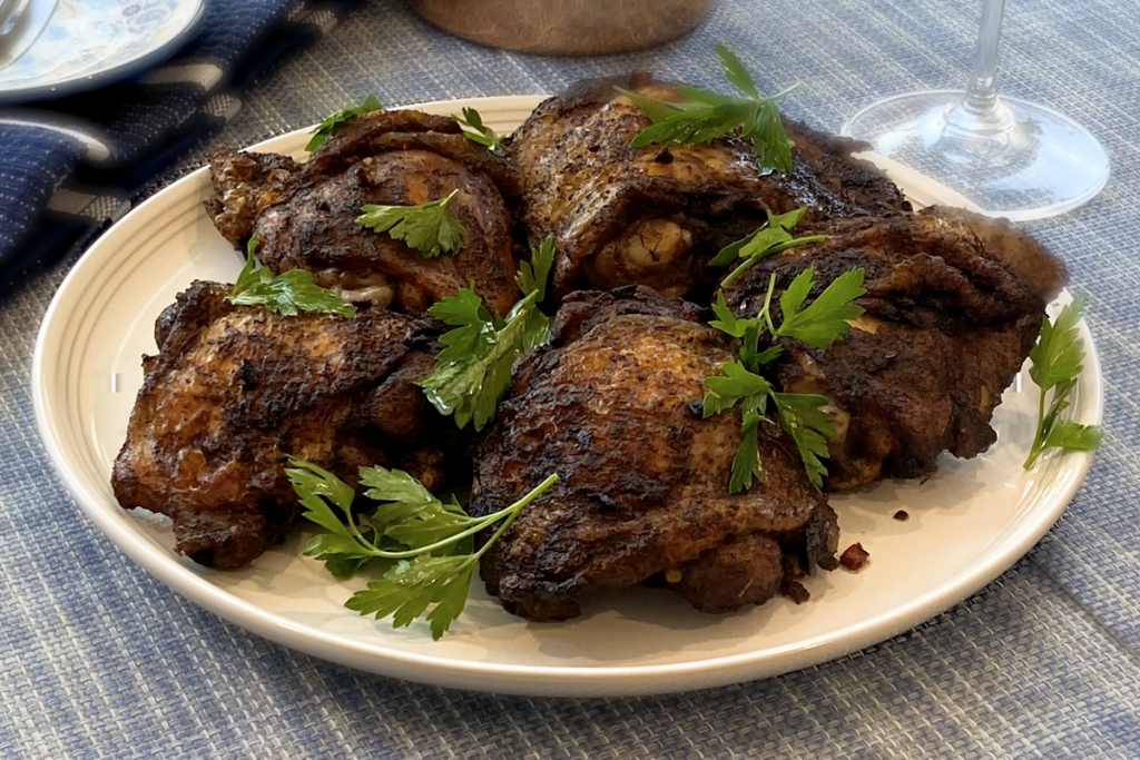 Dutch Oven Baked Seven-Spice Chicken